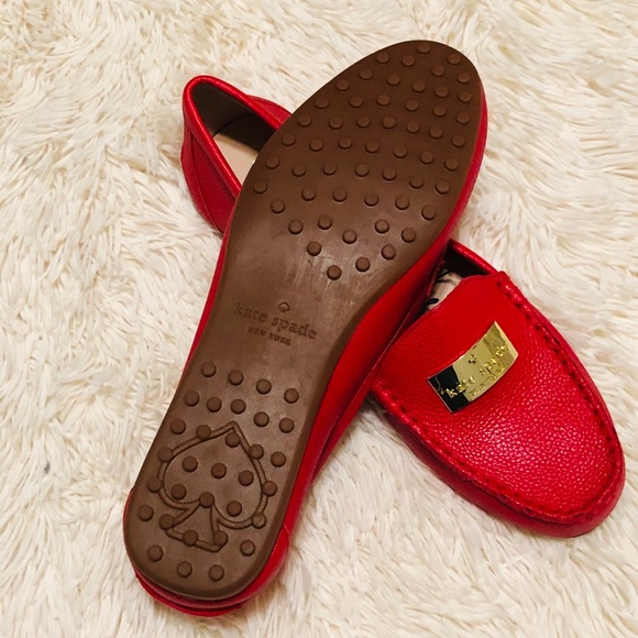 kate spade | Shoes | Kate Spade Corrie Pebble Leather Loafers Flats ...